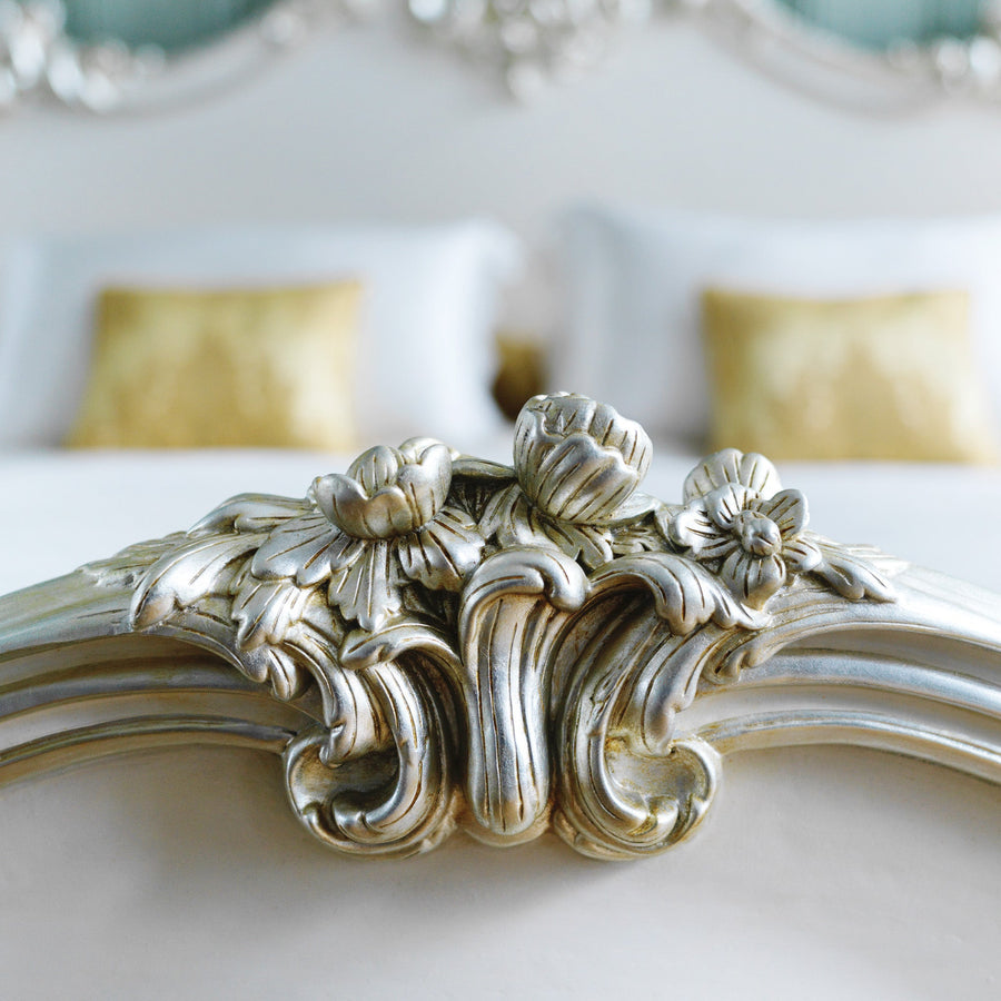 Rococo Style Finely Carved 4 Poster/Bunk Bed With Silver Gilt wood – La ...