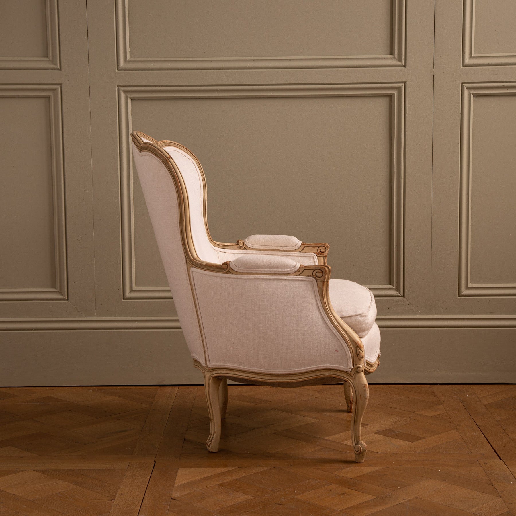 Gustavian Arm Chair Circa Early 1900''s Painted Warm White – La Maison ...